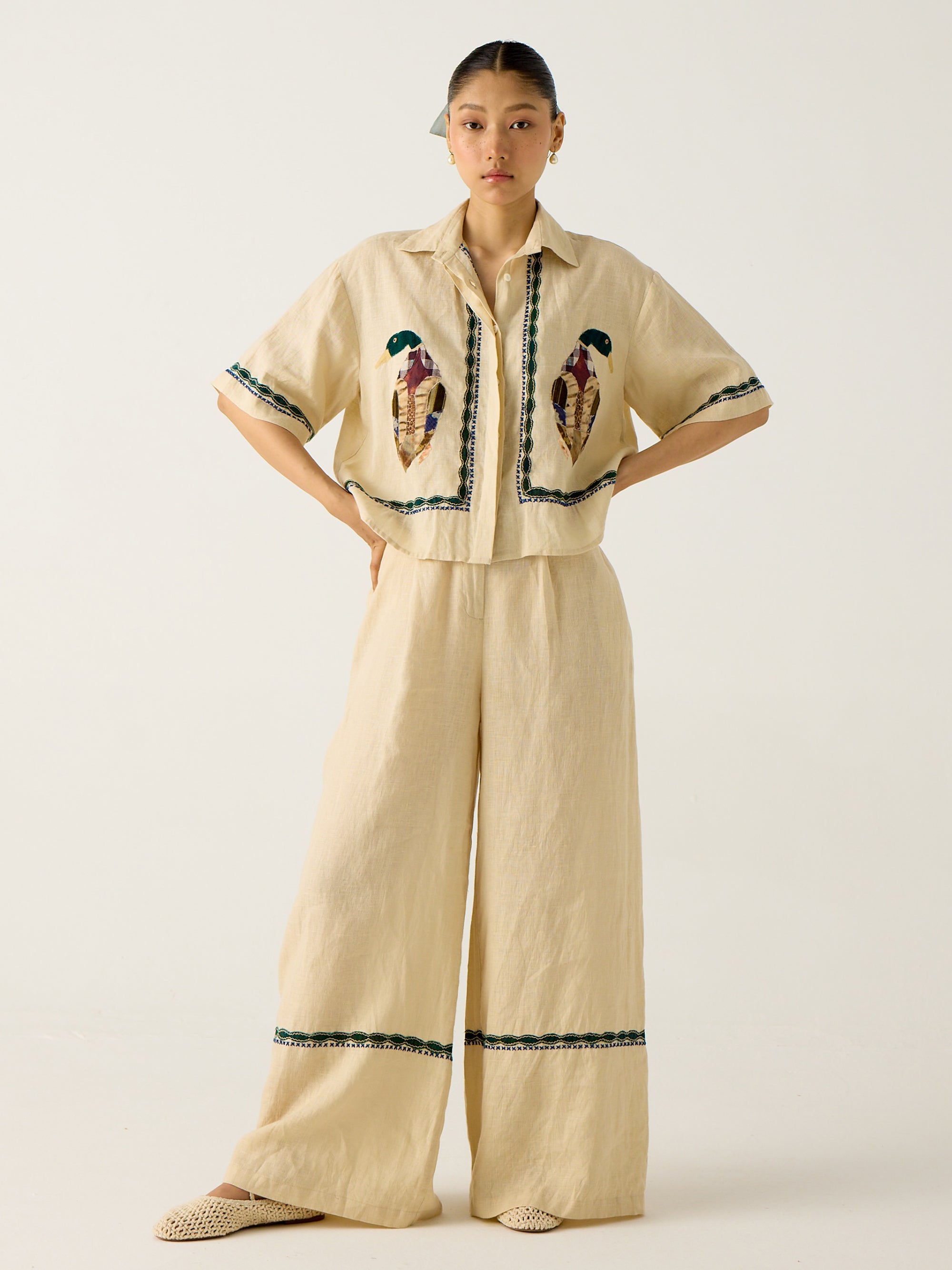 Ava Set - Ivory Duck Applique – Cord Studio