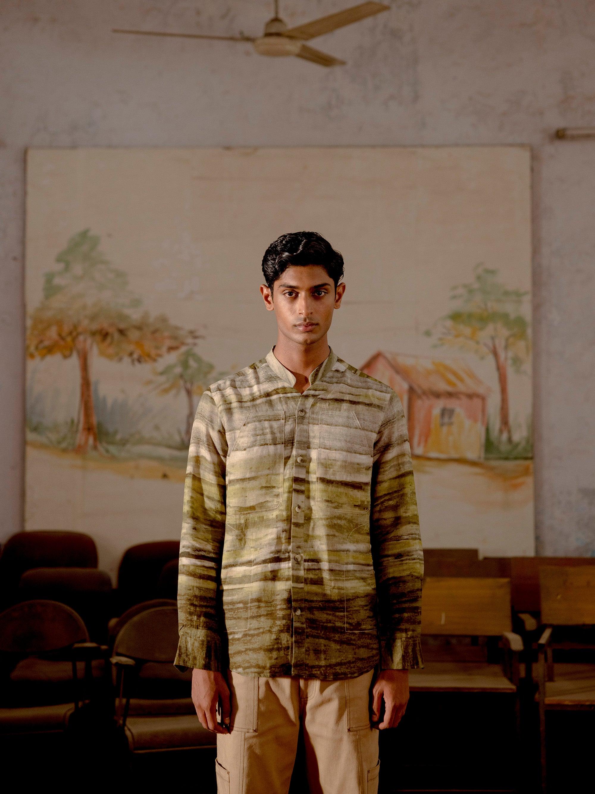 Collarless Shirt – Cord Studio