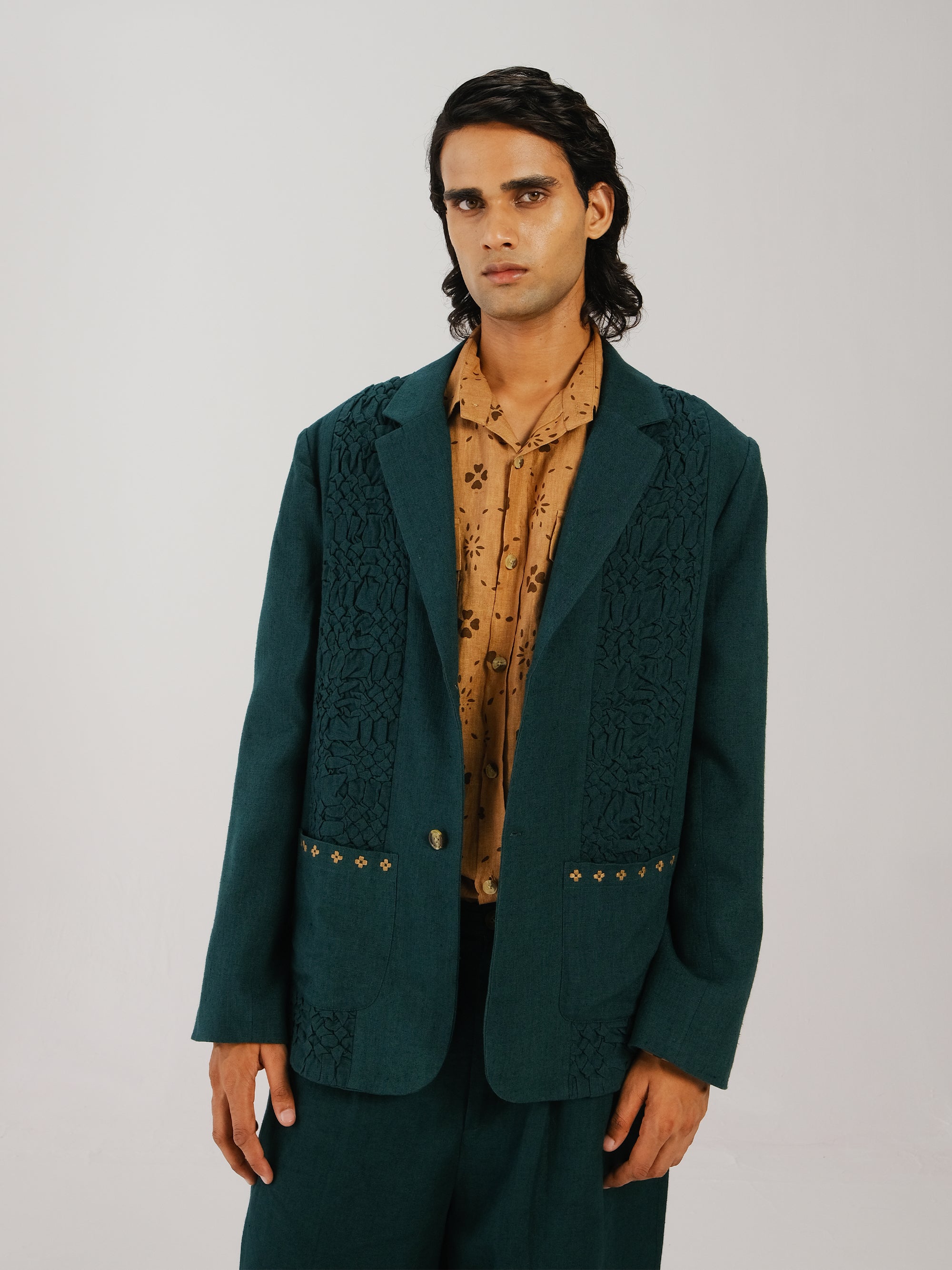 Front Smocked Blazer – Cord Studio