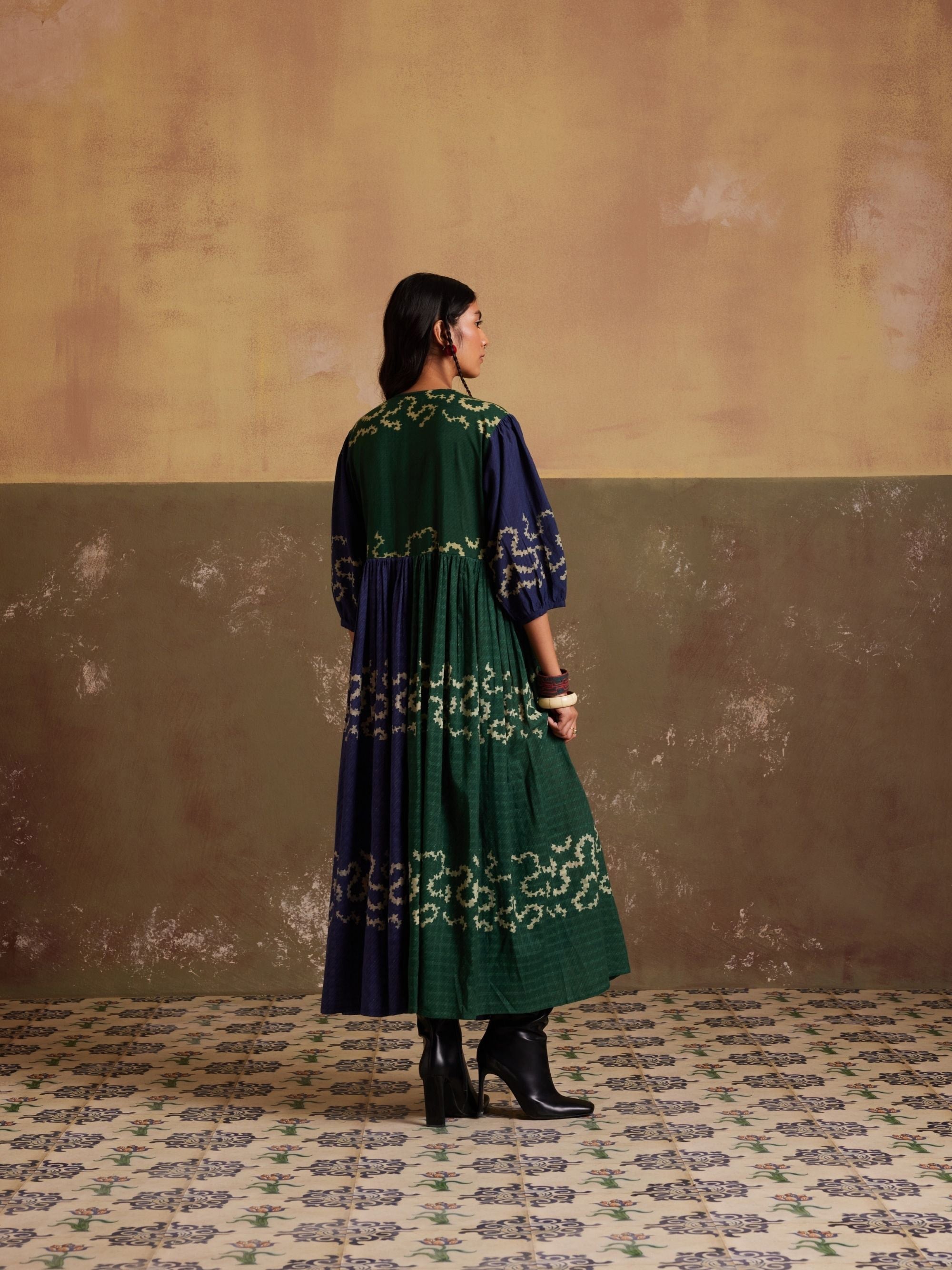 Poem Dress | Indigo Spiral Cotton Dress – Cord Studio